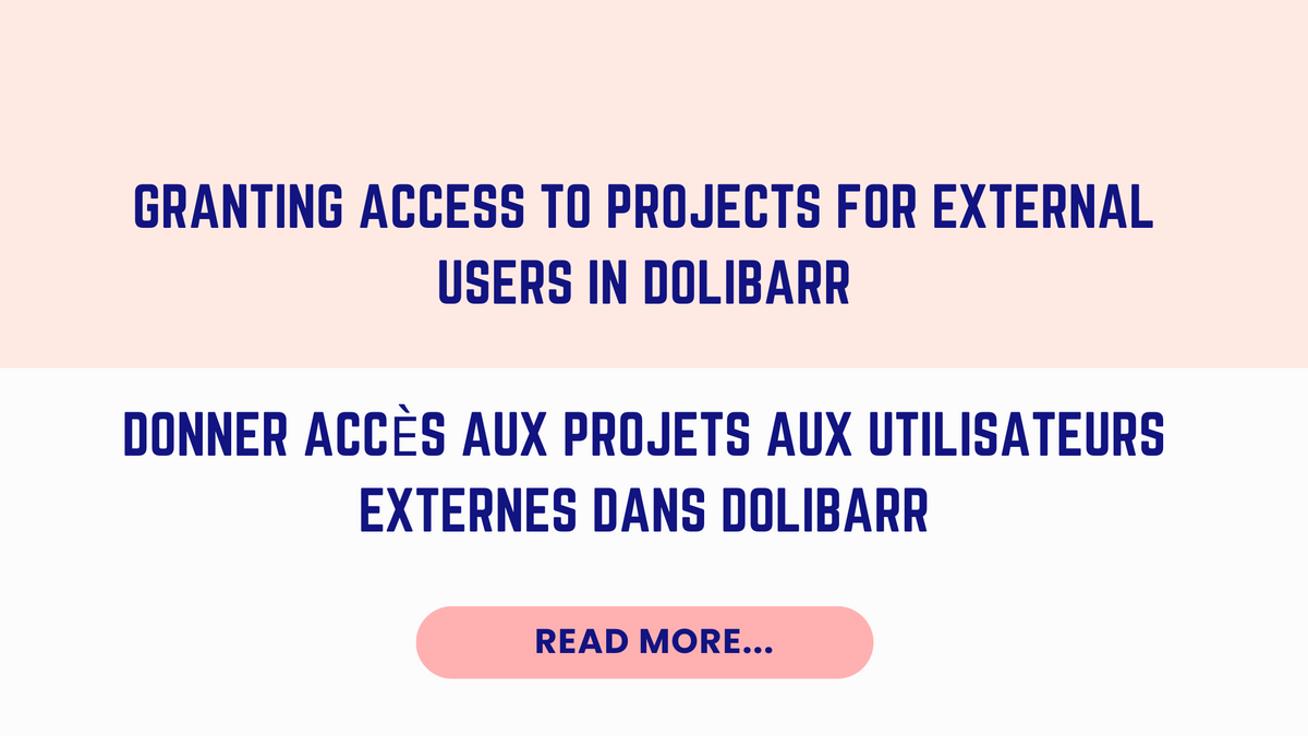 Granting Access to Projects for External Users in Dolibarr | Dolibarr MarketPlace