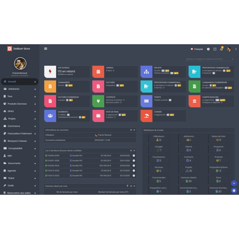 Dark & Light Pro ERP Dolibarr theme | Dolibarr MarketPlace