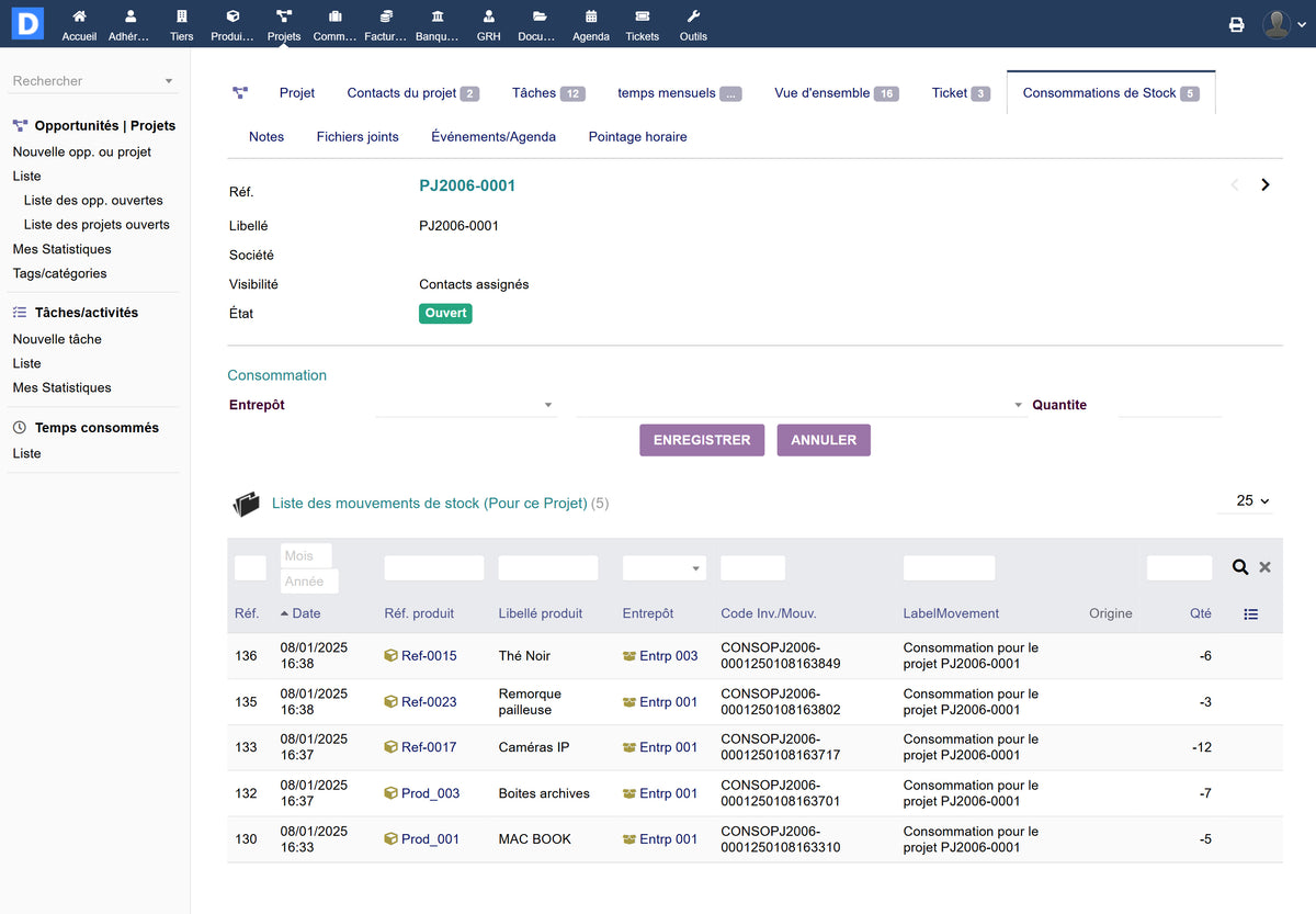 Consumption Tracker | Dolibarr MarketPlace