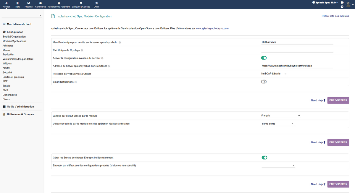 Splash Sync Hub | Dolibarr MarketPlace